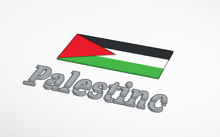3D design Palestine flag - Tinkercad