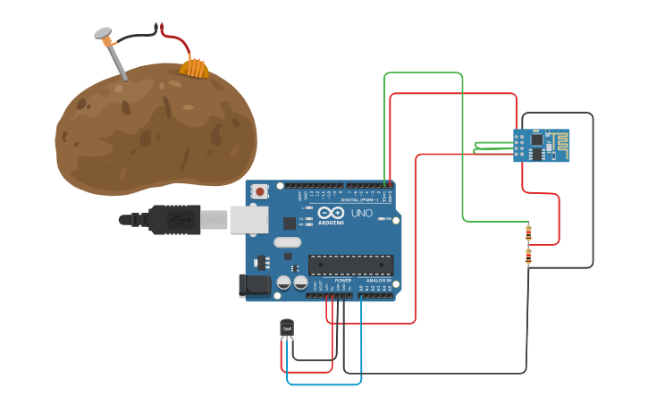 Circuit Design Copy Of Wifi Module Esp8266 Tinkercad
