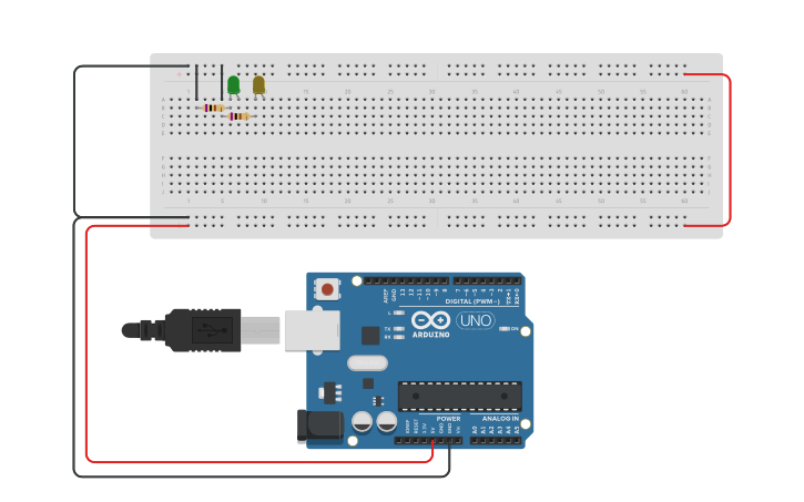 Circuit design Two-Bit Counter Framework PUBLIC | Tinkercad