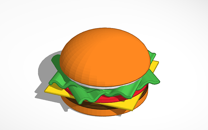 3D design burger - Tinkercad