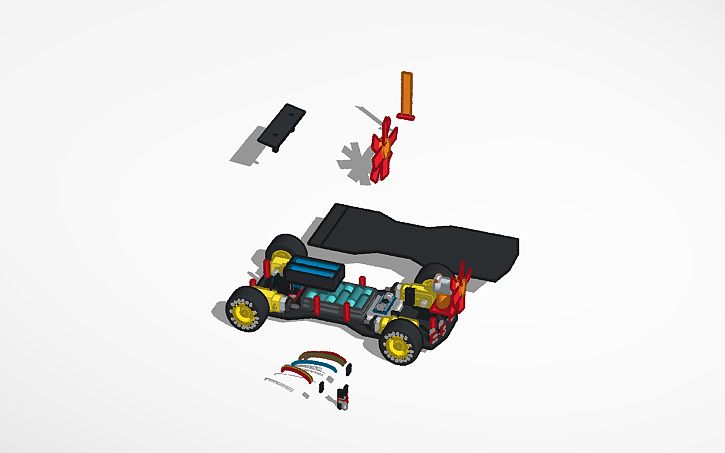 3D design Chasis Line Follower - Tinkercad