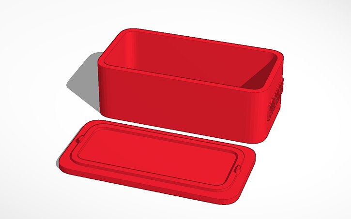 3D design Red Box 60x30mm - Tinkercad