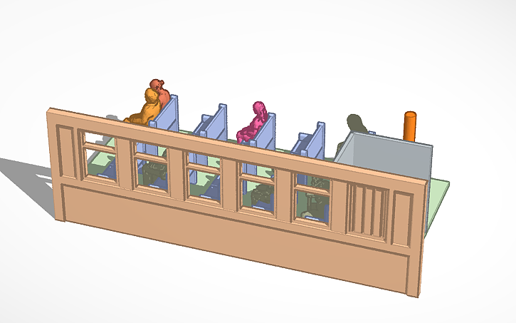 3D design HO Shorty Coach Interior R1 - Tinkercad