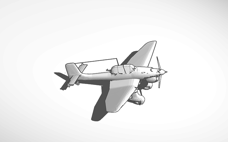 3D design WW2 plane - Tinkercad
