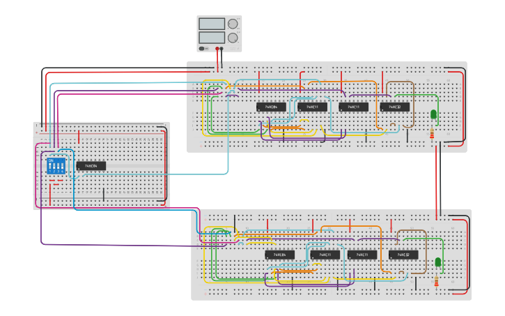 Circuit design Full Adder using 4:1 MUX | Tinkercad