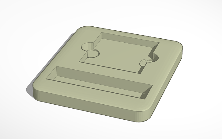 3D design square reader + business card holder - Tinkercad