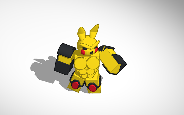 3D design buff pikachu | Tinkercad