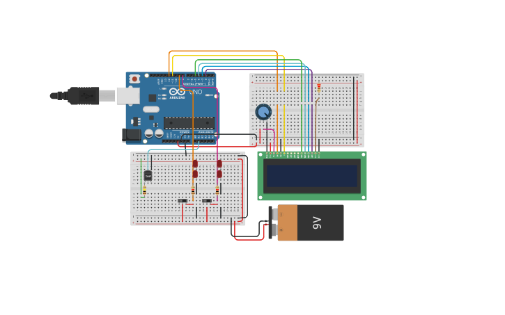 Circuit design PROY_DDP2_APROX1 - Tinkercad