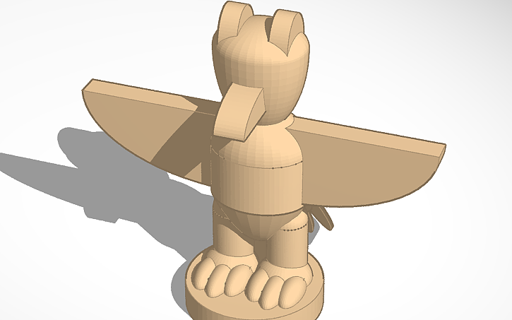3D design Totem Pole Eagle | Tinkercad