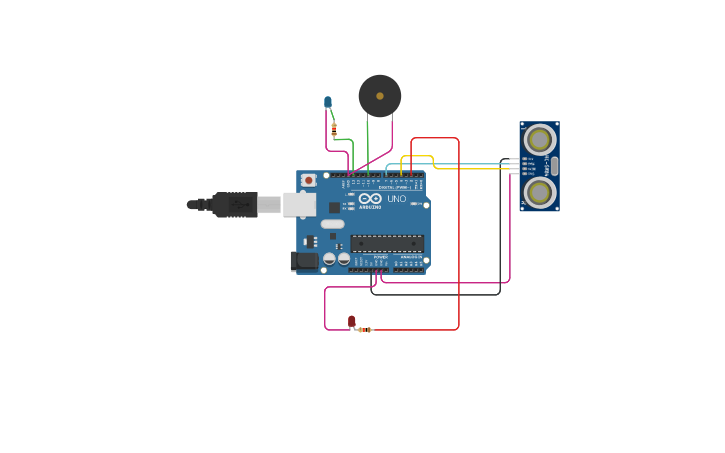 Circuit Design Accident Avoidance System Tinkercad