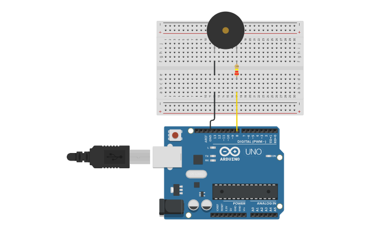 Circuit design Sonido con Arduino - Tinkercad