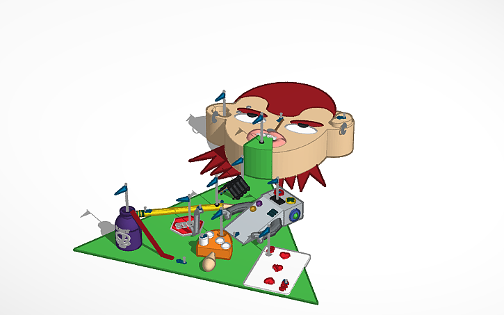 3D design mini golf course - Tinkercad