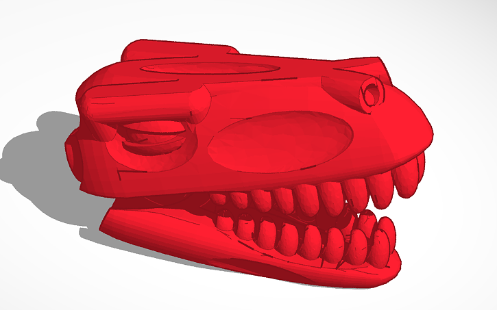 3D design t-Rex head - Tinkercad