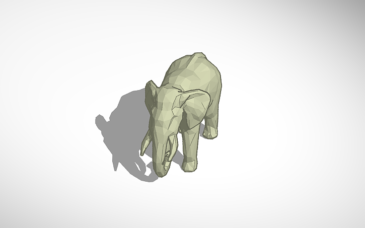 3D design Elephant - Tinkercad