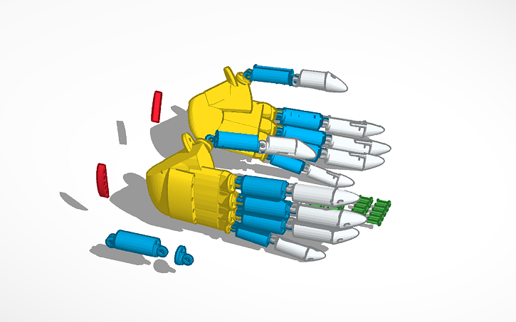 3D design prosthetic hand - Tinkercad