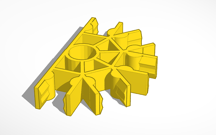 3D design Knex Yellow Connector - Tinkercad