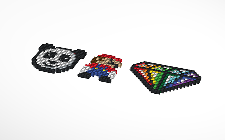 3D design piwel art | Tinkercad