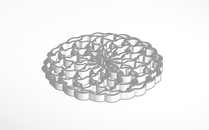 3D design Flower Wall Art - Tinkercad