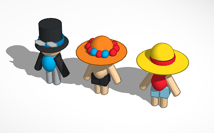 3D design ace sabo luffy - Tinkercad