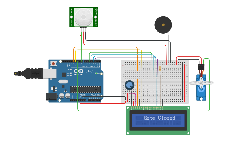 Circuit Design Group 3 Automatic Door Control System Tinkercad