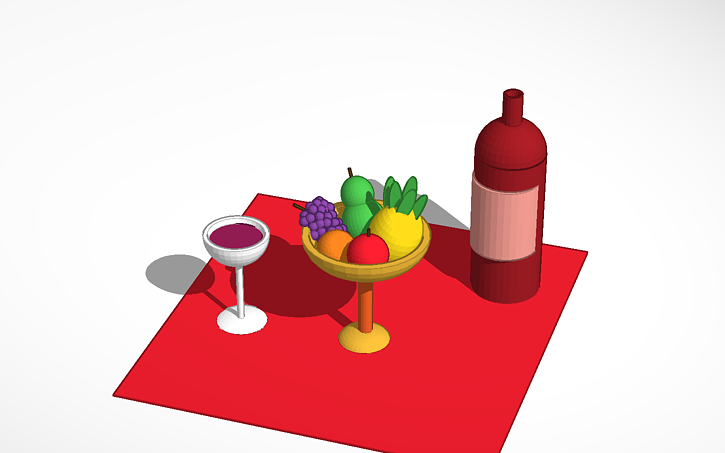 3D design Bowl of fruit - Tinkercad