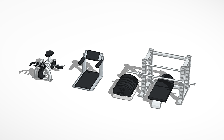 3D design Gym Equipment - Tinkercad