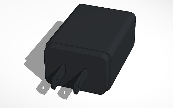 3D design Two Port USB Charger - Tinkercad
