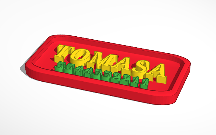 3D design TOMASA | Tinkercad