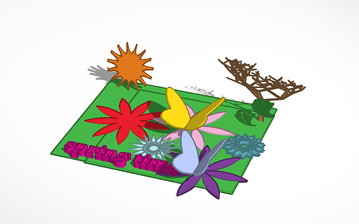 3D design spring time | Tinkercad
