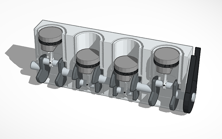 3D design I4 Engine - Tinkercad
