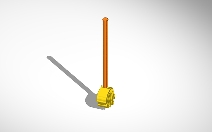 3D design broom - Tinkercad