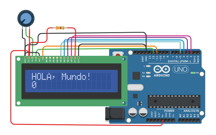 Circuit Design Lcd Arduino Tinkercad