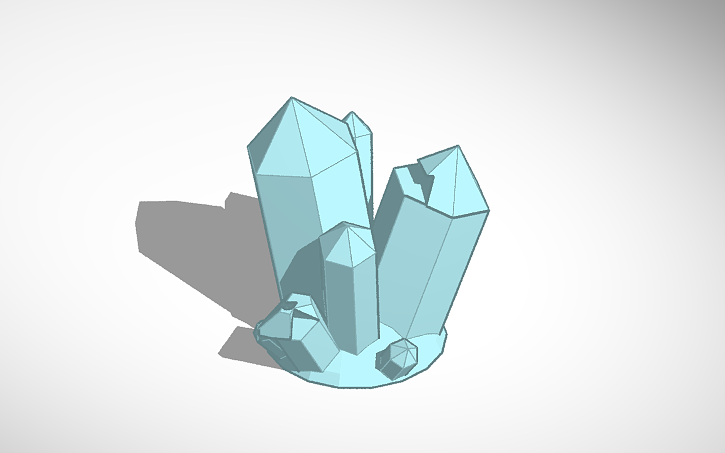 3D design Teal Crystal - Tinkercad