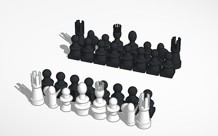 3D design chess set - Tinkercad