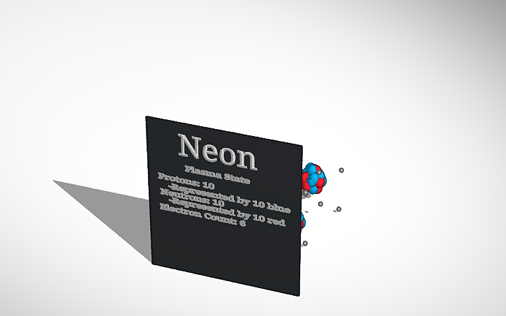 3D design Neon Atom (Plasma) - Tinkercad
