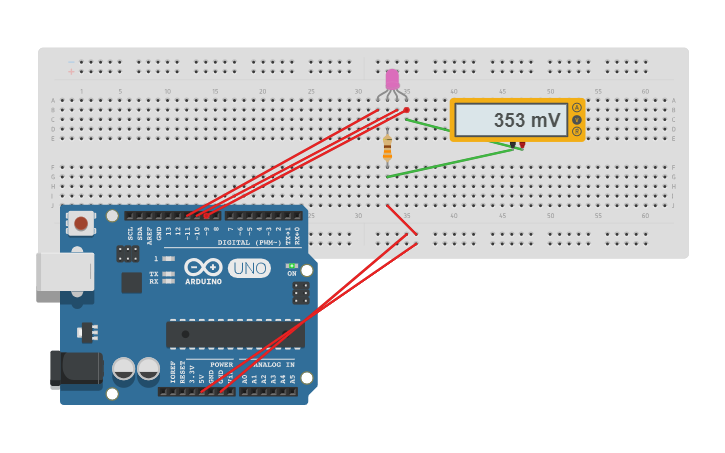 Circuit design random LED 情境 | Tinkercad