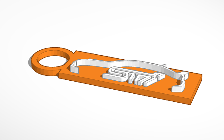 3D design Copy of sti keychain - Tinkercad