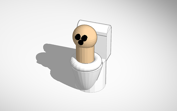 3D design skibidi toilet - Tinkercad