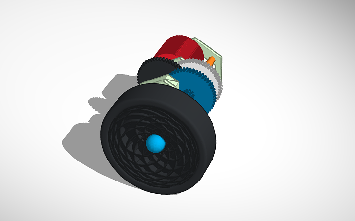 3D design Gear box Reductor - Tinkercad
