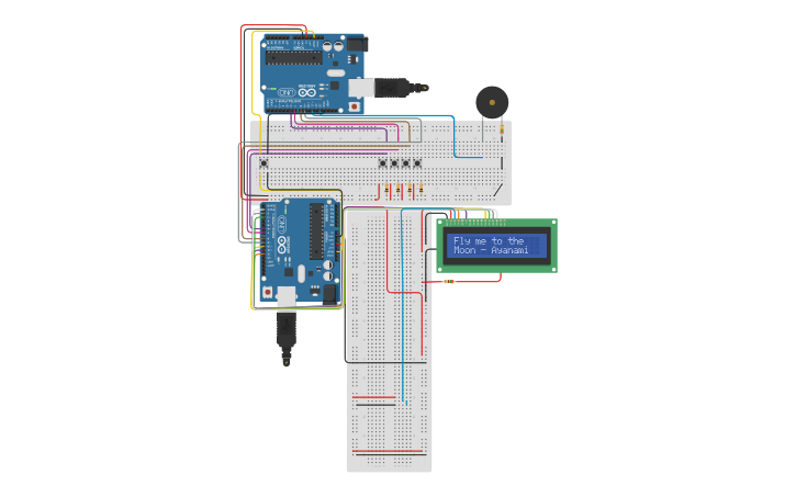 Circuit design JUKEBOX Monospeaker - DISPLAY | Tinkercad