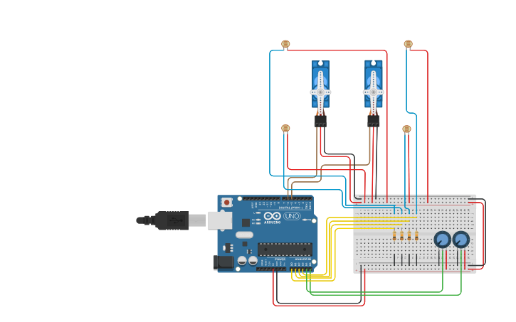 Circuit design Sun following solar panel | Tinkercad