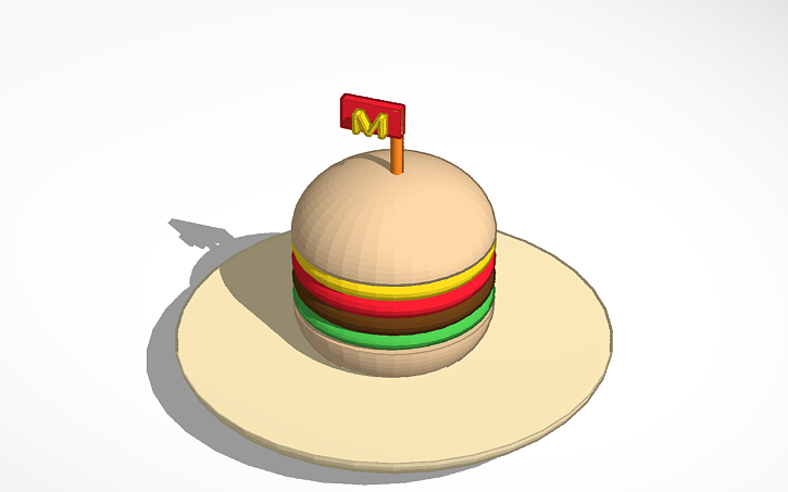 3D design Burger - Tinkercad