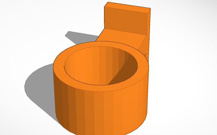 3D design tslot flashlight holder - Tinkercad