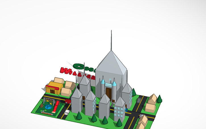 3D design Futuristic City - Tinkercad