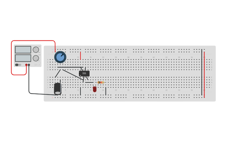 Circuit design 555 control led - Tinkercad Circuit design 555 control led - Tinkercad