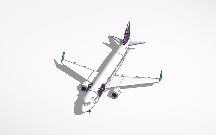 3D design SKY AIRLINES AIRBUS A321NEO - Tinkercad