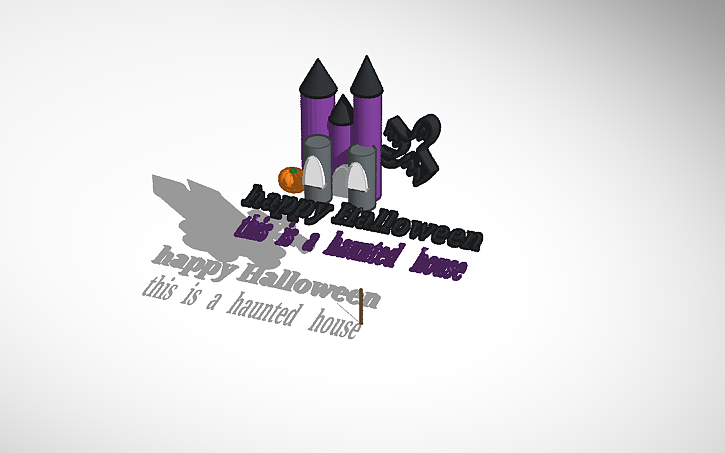 3D design haunted house - Tinkercad