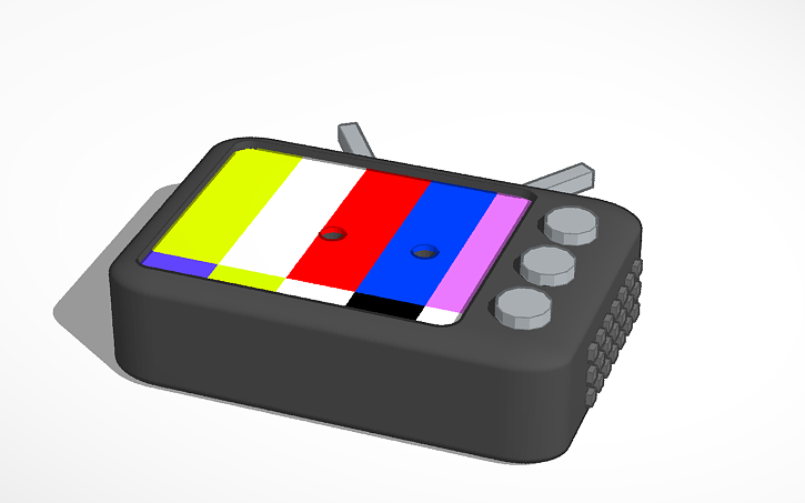 3D design TV BUTTON - Tinkercad