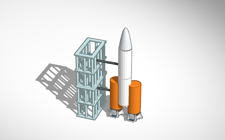 3D design Rocket ship - Tinkercad