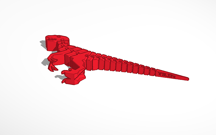 3D design Articulated Dinosaur Personalized - Tinkercad